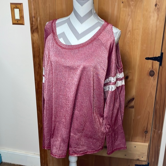 Moral Fiber | Tops | Moral Fiber 2x Read Sparkle Long Sleeve Cold ...